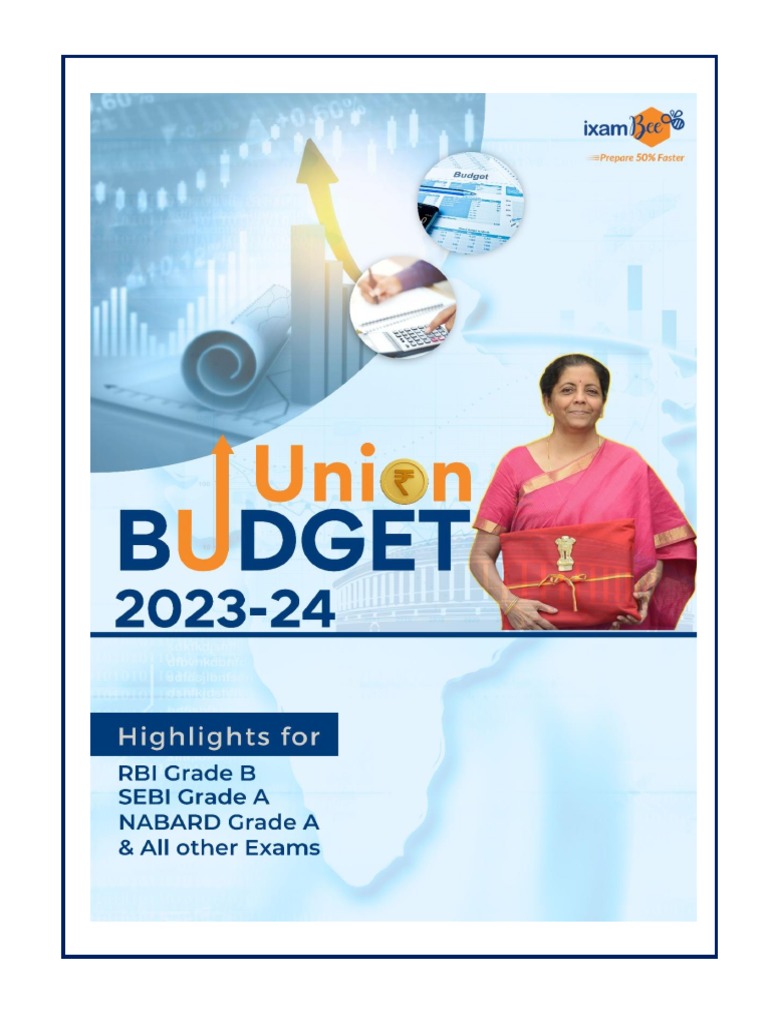 Union Budget of India 2023-24 - Short | PDF | Government Budget Balance ...
