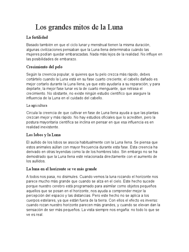 Mitos Comunes sobre la Luna | PDF | Religión y espiritualidad
