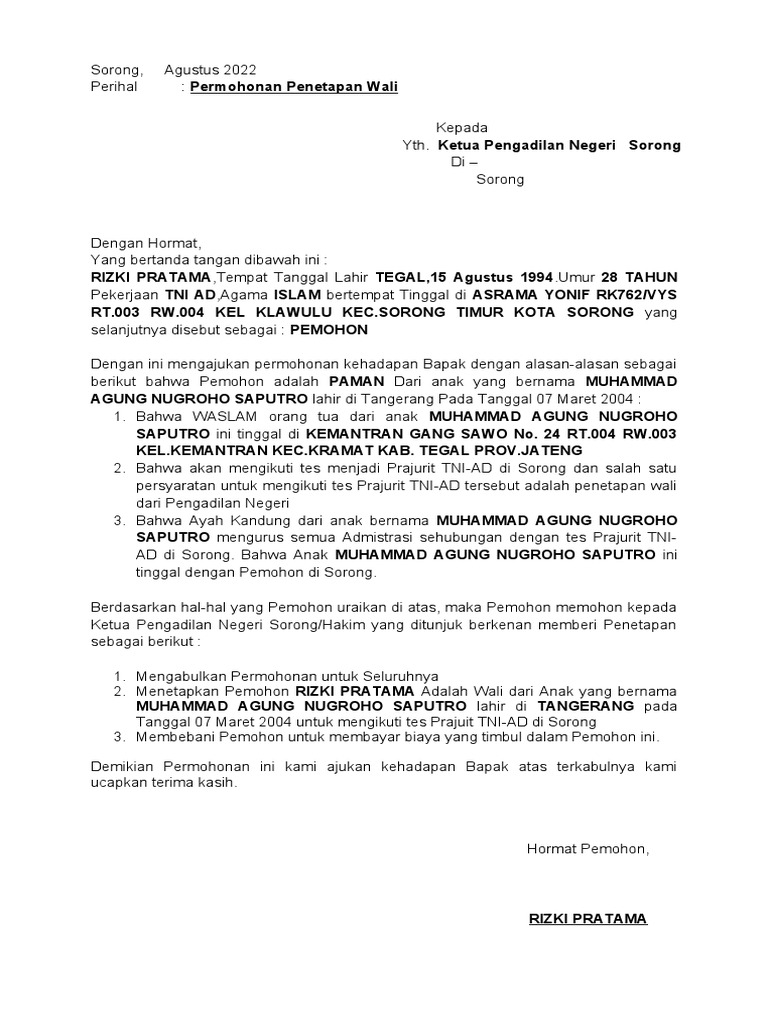 Surat Penetapan | PDF