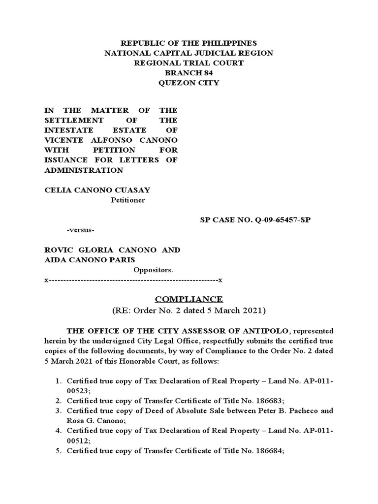 Compliance Court Order CTC Documents | PDF | Government | Judiciaries