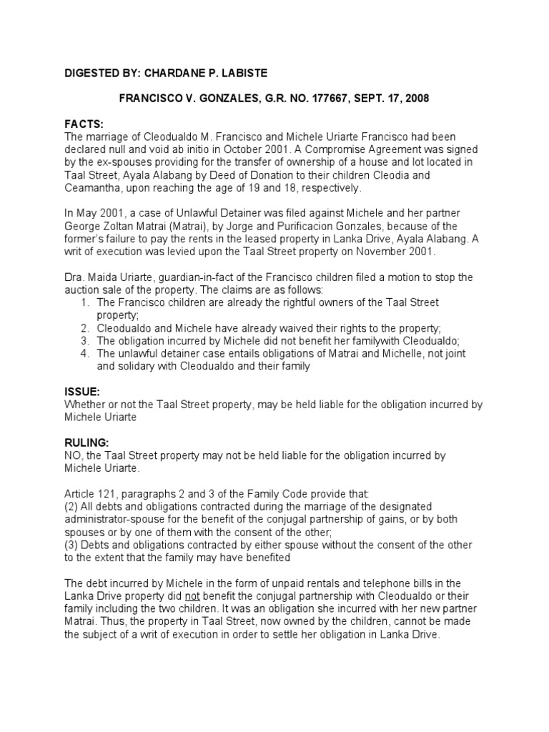 Labiste - PFR 3 | PDF | Legal Liability | Marriage