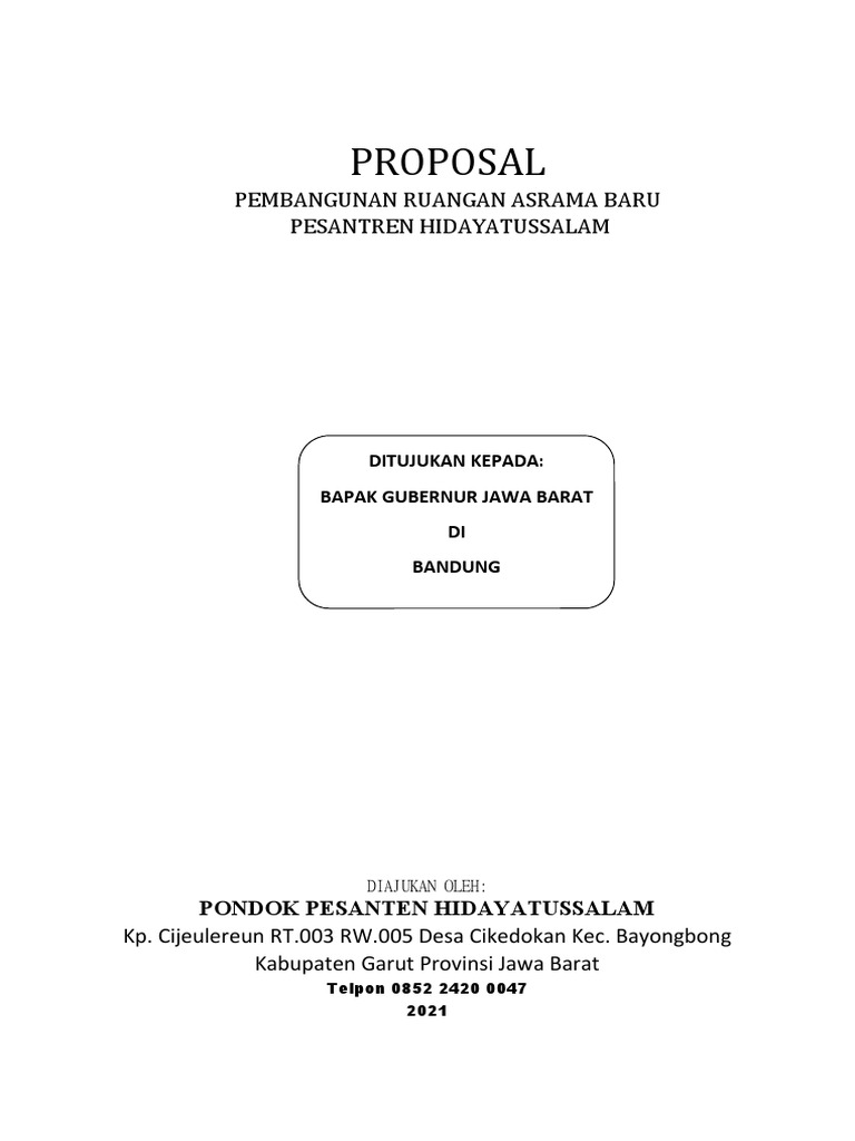Proposal PP Hidayatussalam Feb | PDF