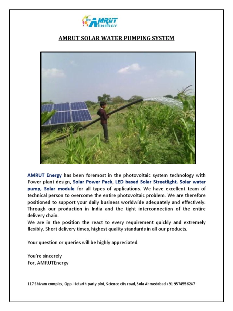 15 HP Solar Submersible Pump | PDF | Solar Power | Amplifier
