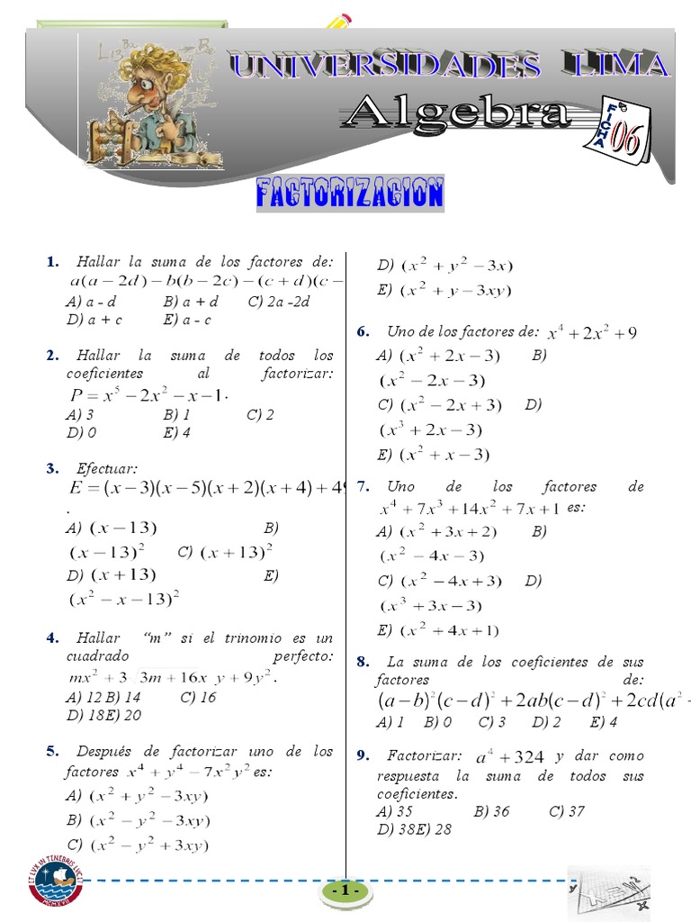 Factorizacion | PDF | Factorización | Aritmética