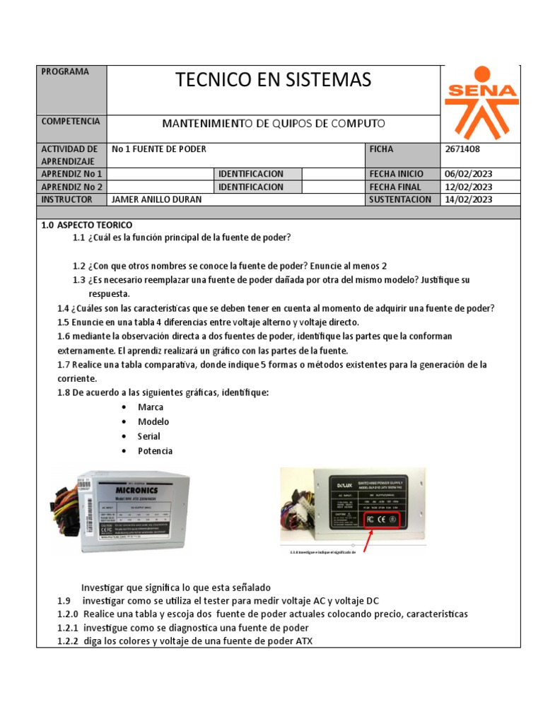 ACTIVIDAD No 1 FUENTE DE PODER | PDF