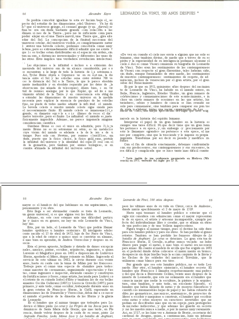 Leonardo Da Vinci, 500 Años Despues | Descargar gratis PDF | Leonardo ...