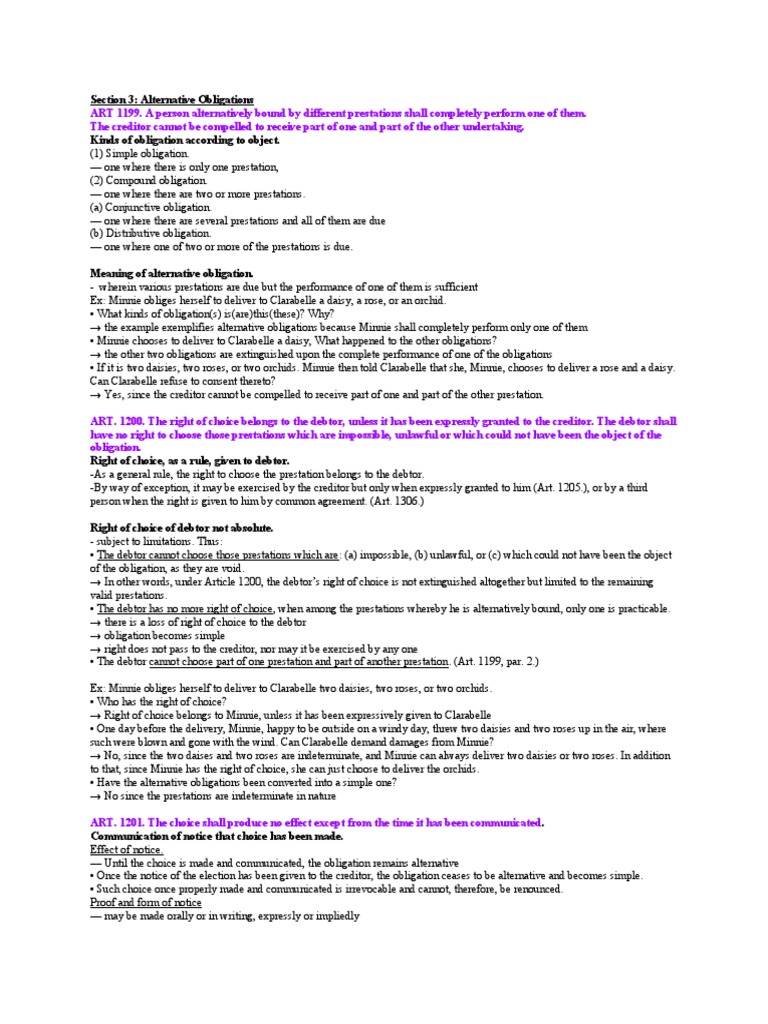 Understanding Alternative Obligations | PDF | Indemnity | Legal Liability