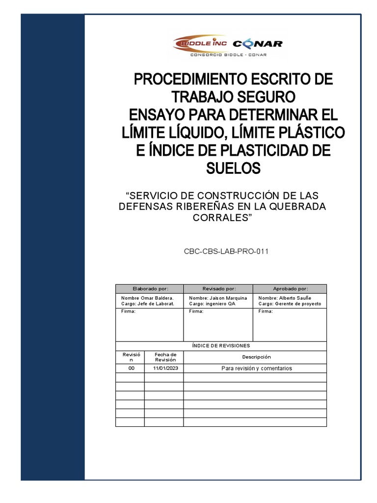 CBC-CBS-LAB-PRO-011. Procedimiento de Limites de Consistencia | PDF ...