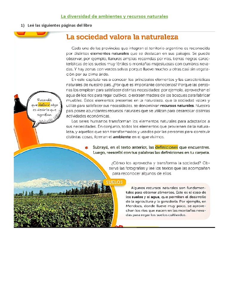 La Diversidad de Ambientes y Recursos Naturales | PDF