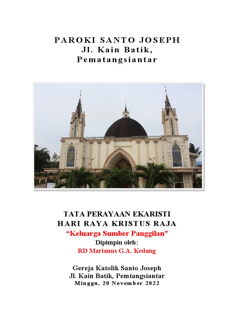 Tata Perayaan Ekaristi PKR 2022 | PDF
