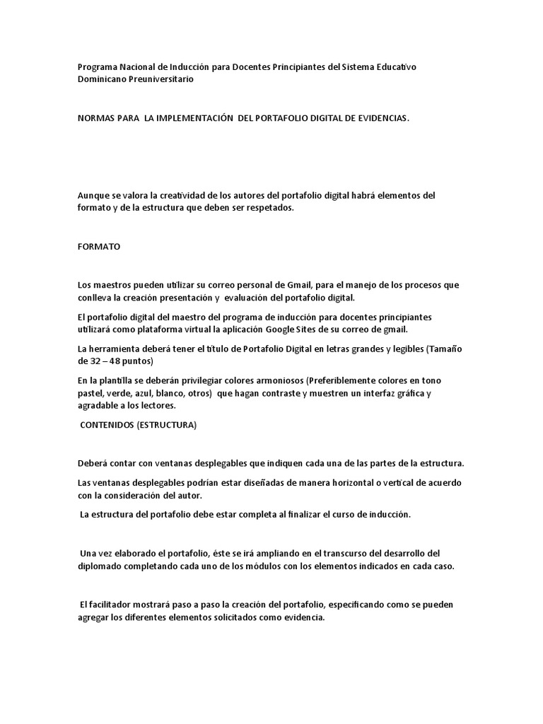 Programa Nacional de Inducción para Docentes Principiantes Del Sistema ...