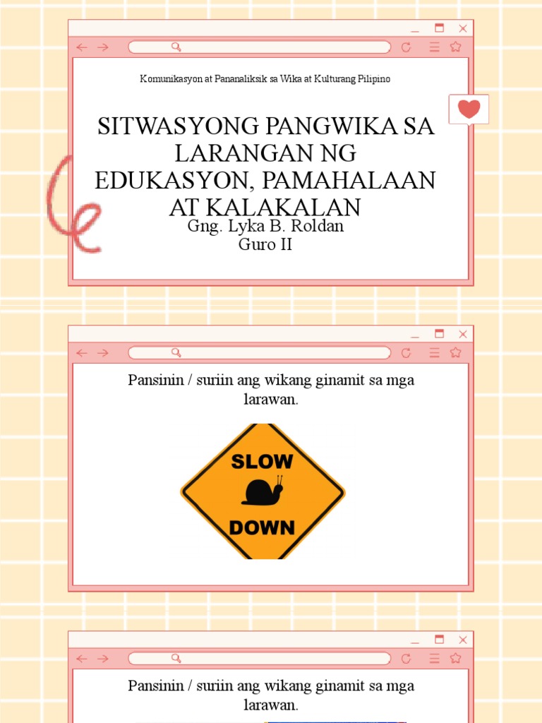 Modyul 4-Sitwasyong Pangwika Sa Larangan NG Edukasyon, Pamahalaan at ...