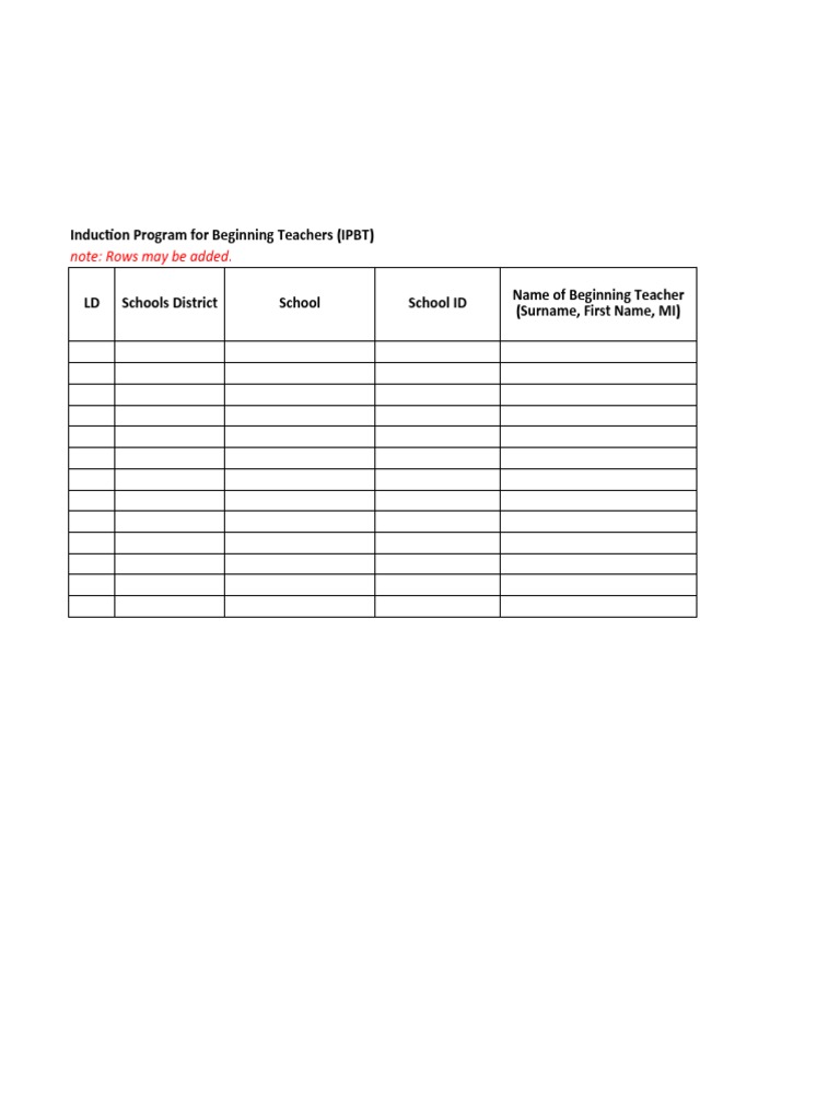 List of BT Template For Schools | PDF