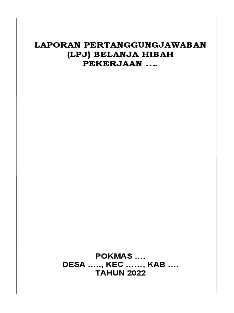 Contoh LPJ 2022 | PDF | Pengelolaan Keuangan & Uang