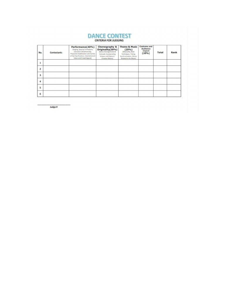 Criteria Social Dance | PDF