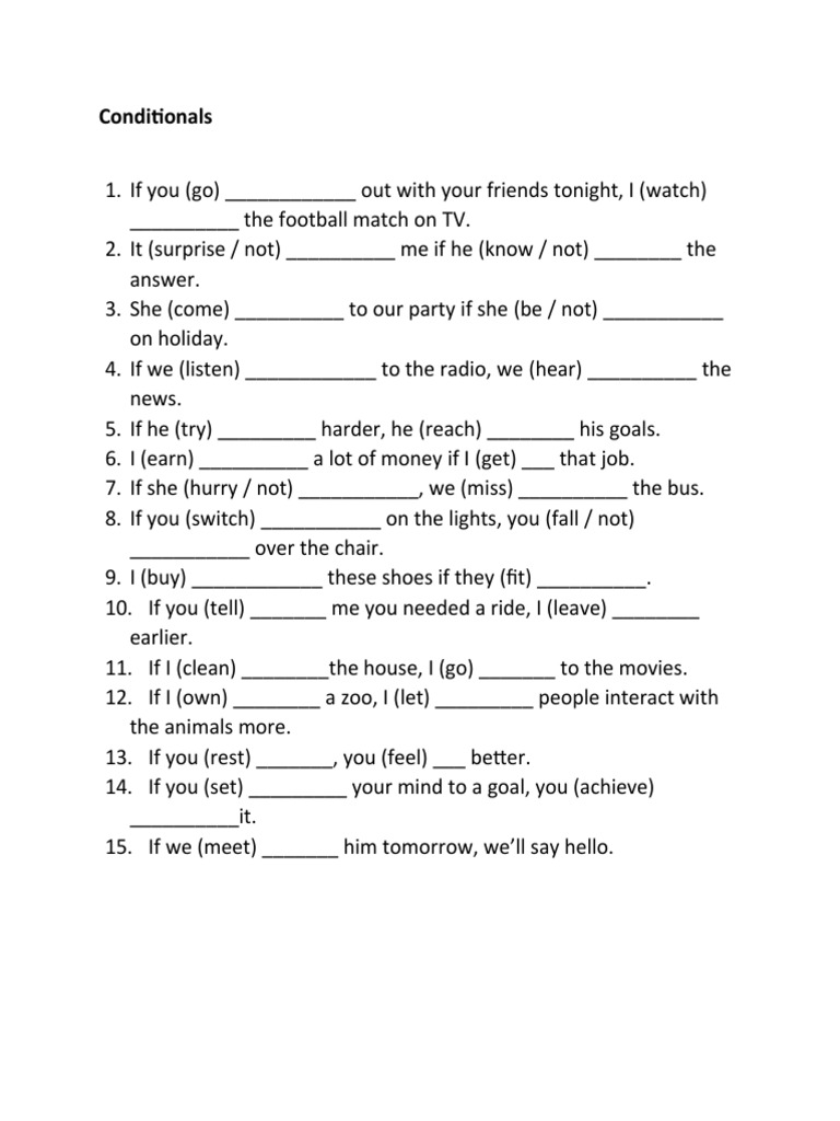 Conditionals | PDF