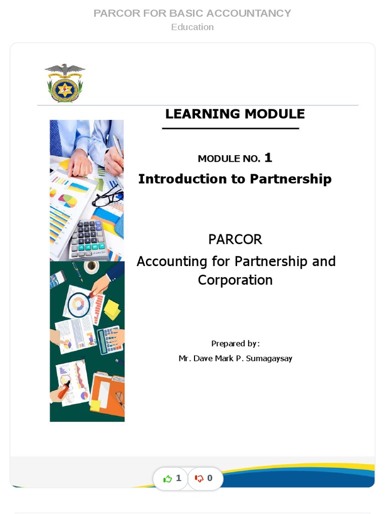 Parcor For Basic Accountancy - Compress | PDF | Partnership | Limited Partnership