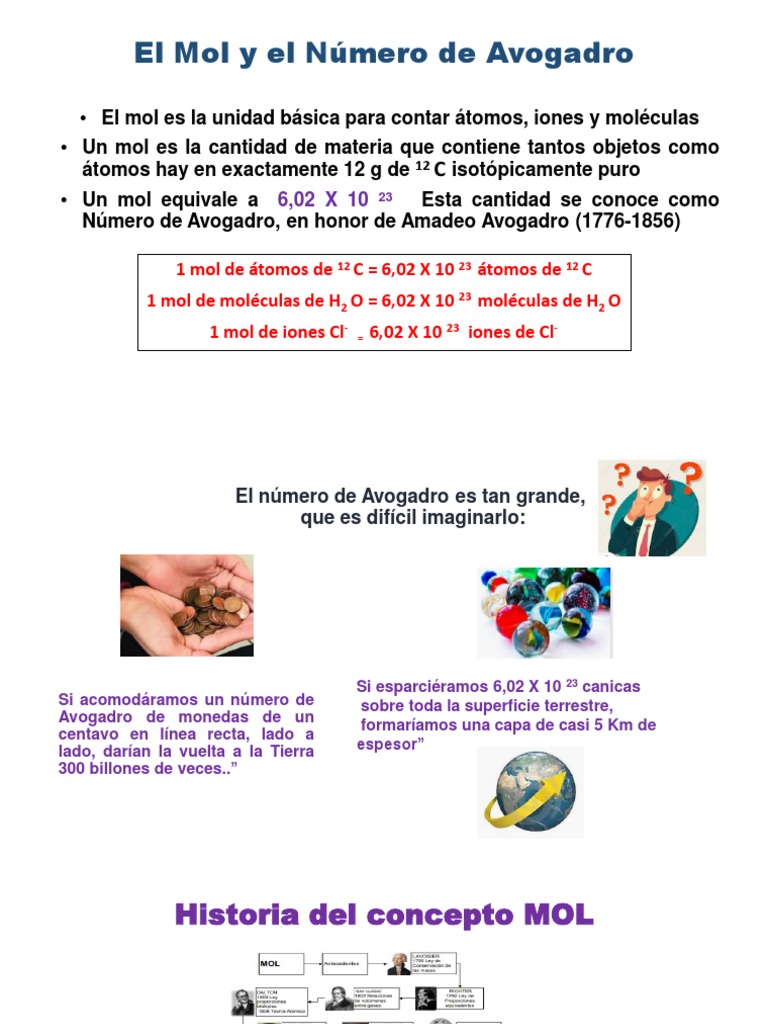 Diapositivas Clase Numero Avogadro | PDF