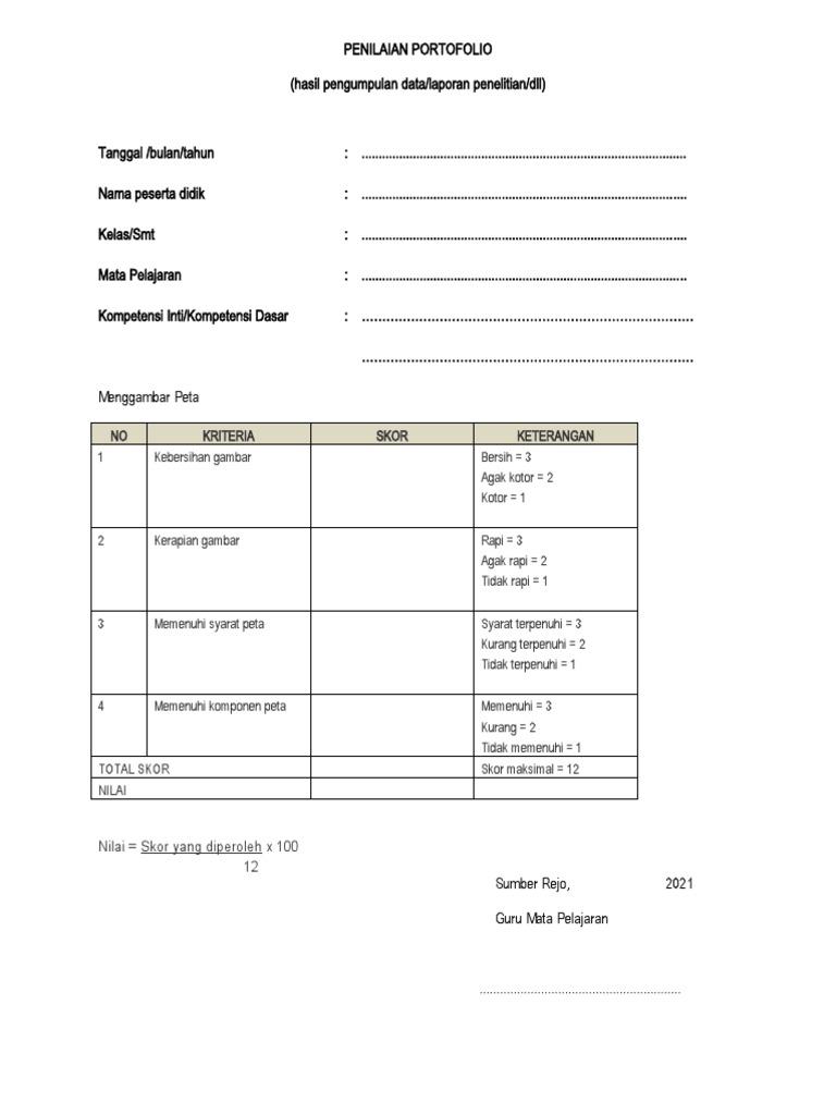 PENILAIAN PORTOFOLIO-1 GuruZamanNow - Id | PDF