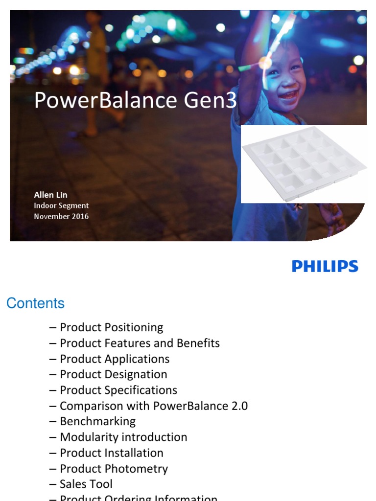 PowerBalance Gen3 Product Overview | PDF | Lighting | Light