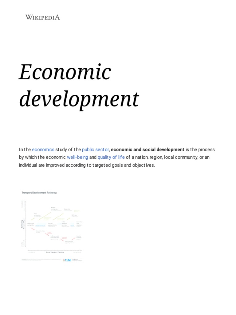 Economic Development - Wikipedia | PDF | Economic Development | Gross ...