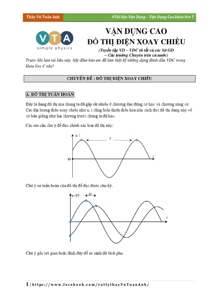 Thay Vu Tuan Anh. Van Dung Cao. Do Thi Dien Xoay Chieu | PDF