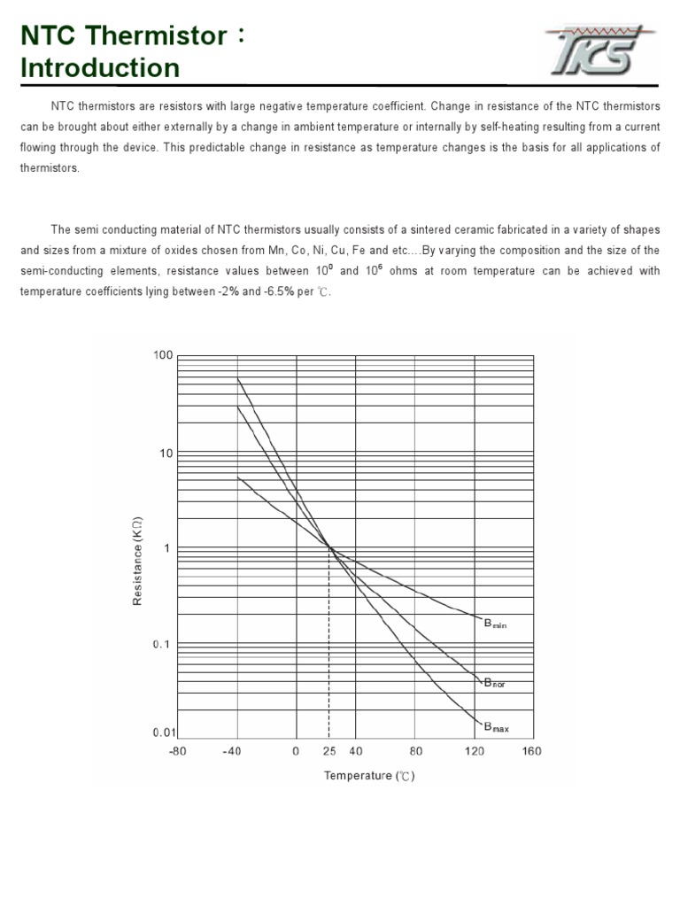 NTC Thermistor : Thinking Electronic Industrial Co., LTD | PDF ...