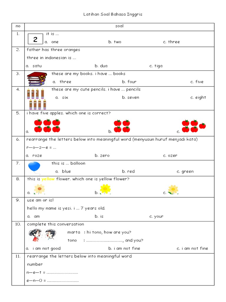 Latihan Soal Bahasa Inggris Pdf