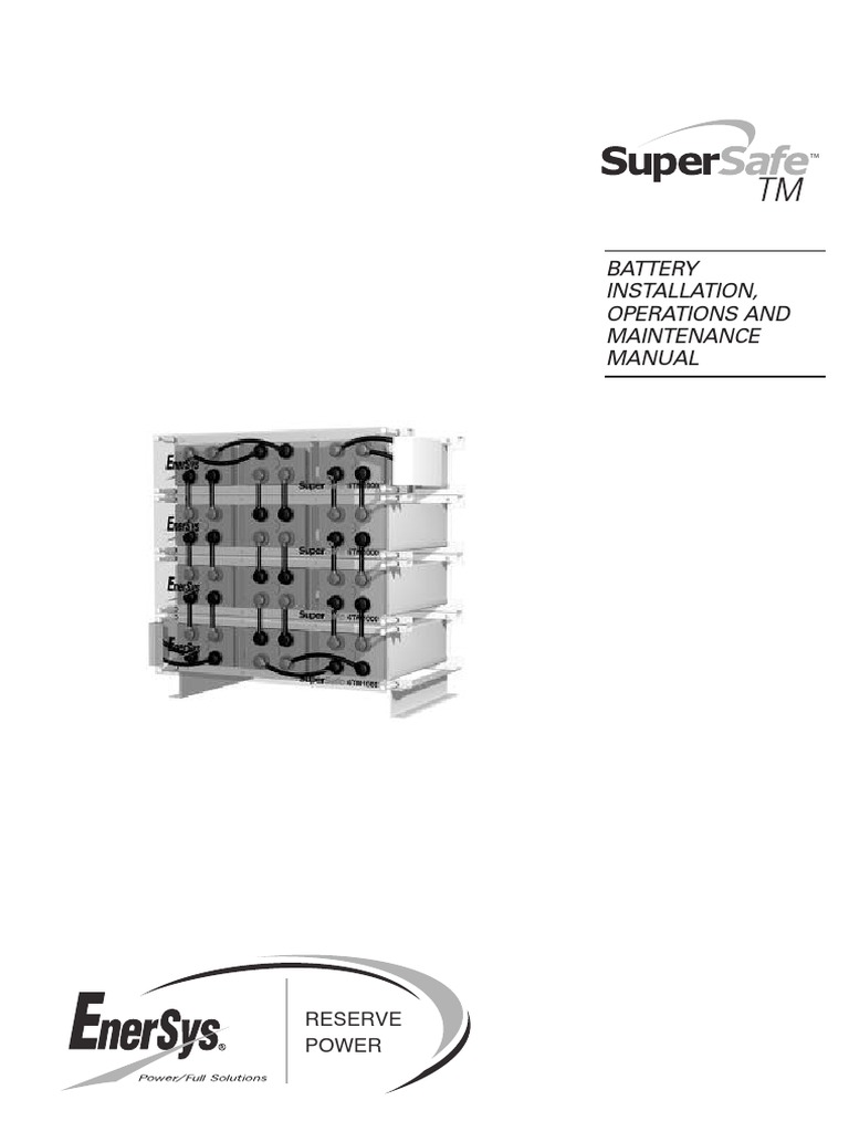 Enersys SuperSafe TM Operating Manual | PDF | Battery Charger | Electricity