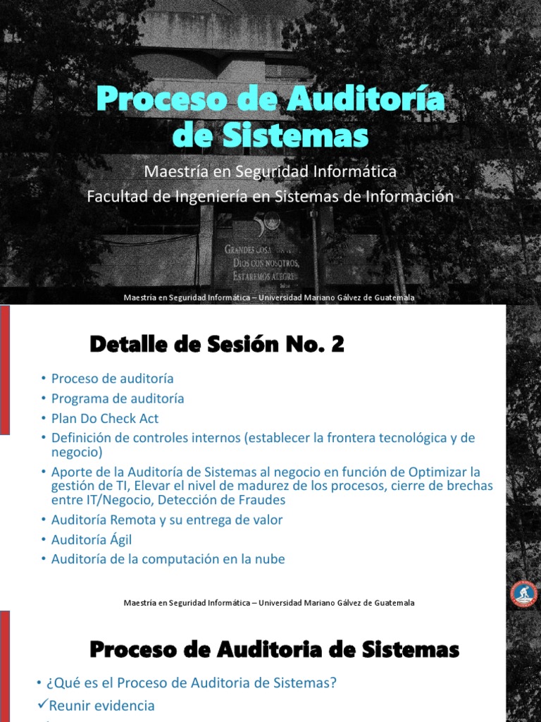 Clase 2 Proceso Auditoria | PDF | La seguridad informática | Seguridad
