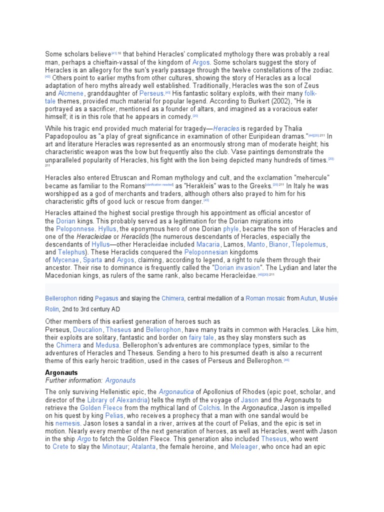 An Analysis of the Mythology and Heroic Exploits of Heracles and the ...