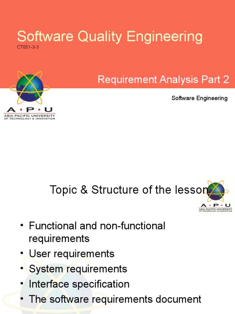 APU Lecture 12 - Requirement Analysis Part 2 | PDF