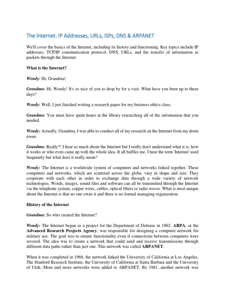 3.2-The Internet - IP Addresses, URLs, IsPs, DNS - ARPANET - Video ... 3.2-The Internet - IP Addresses, URLs, IsPs, DNS - ARPANET - Video ...