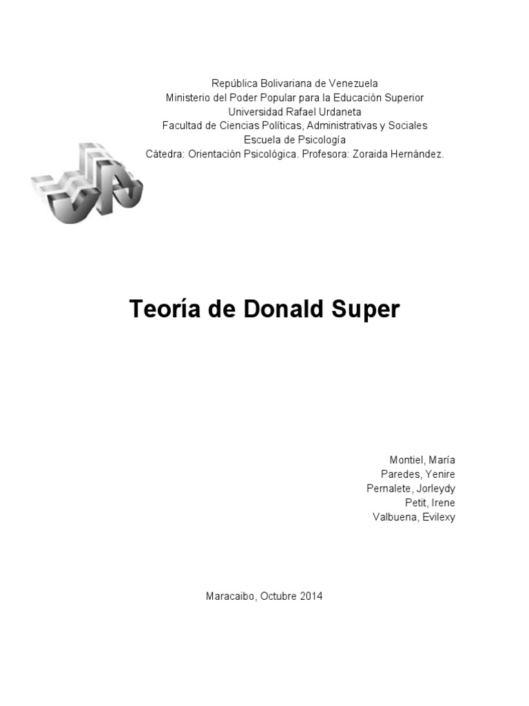 Teoría de Donald Super | PDF | Adultos | Sicología