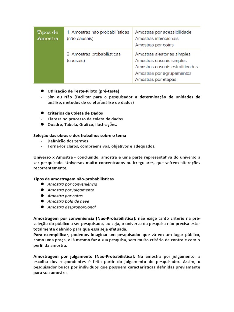 Amostra População e Universo | PDF | Amostragem (Estatística) | Science