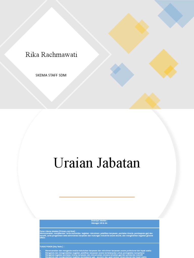 Skema Jabatan HR dan GA | PDF