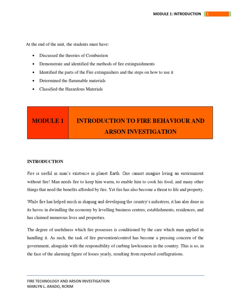 Arson | PDF | Fires | Combustion
