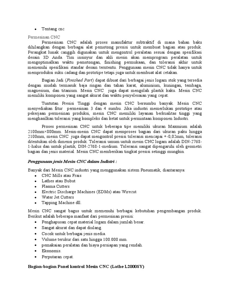 Sistem Pneumatik Pada Mesin Milling DMTG XD-40A | PDF