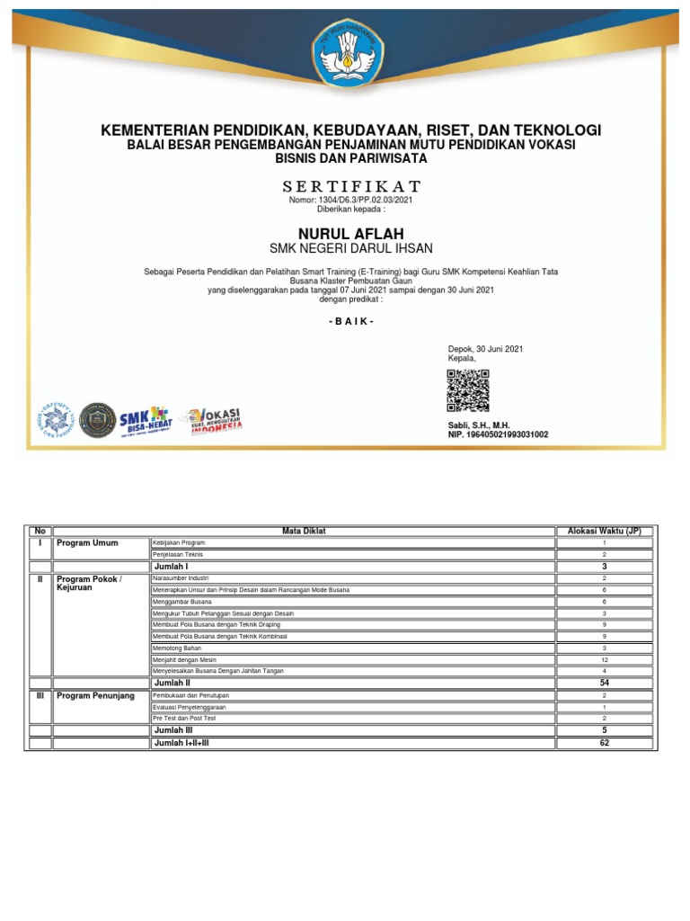 Sertifikat Bispar | PDF