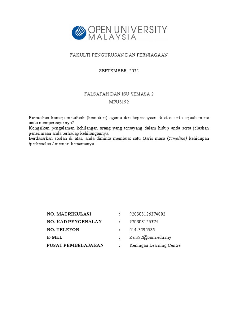 Mpu3192-Ilmu Falsafah Dan Isu Semasa | PDF