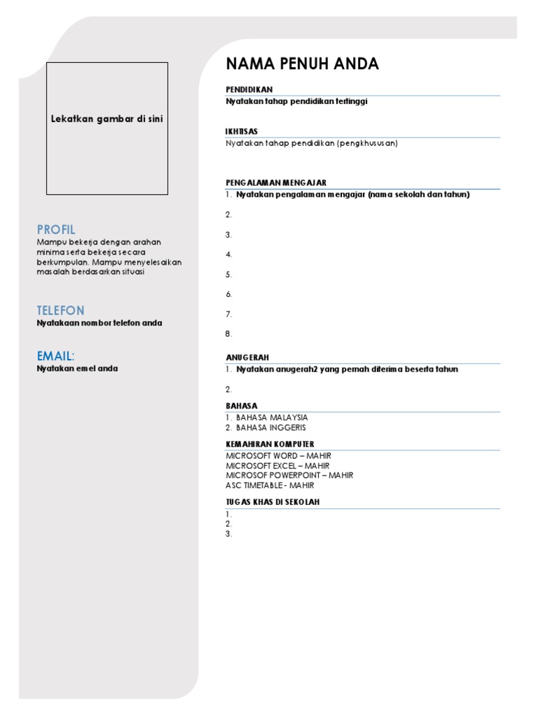 Contoh Resume | PDF