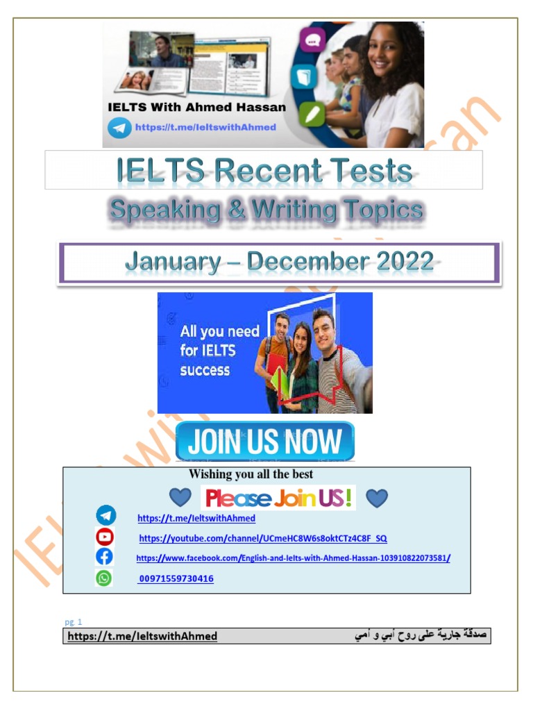 IELTS Recent Tests - 2022 | PDF | Social Media | Popular Culture ...