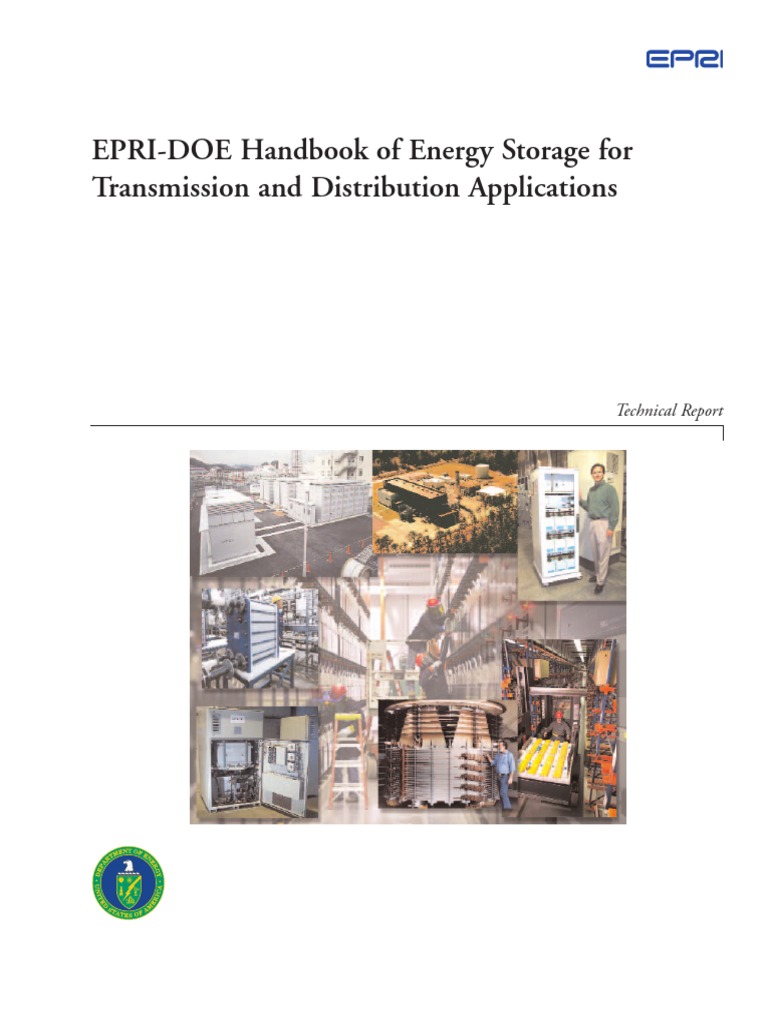EPRI - DOE Handbook of Energy Storage For Transmission and Distribution ...