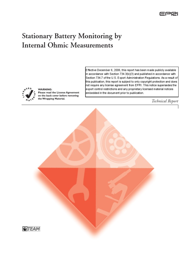 Stationery Battery Monitoring by Internal Ohmic Measurements | PDF ...