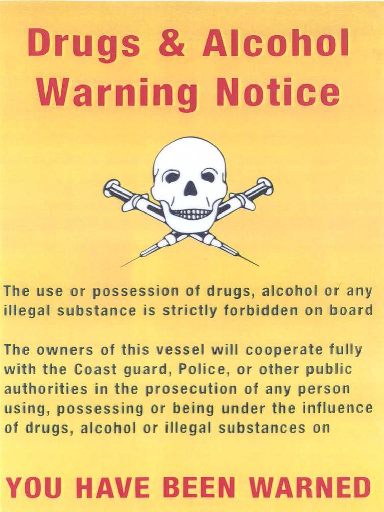 Drug Alcohol Warning Notice | PDF