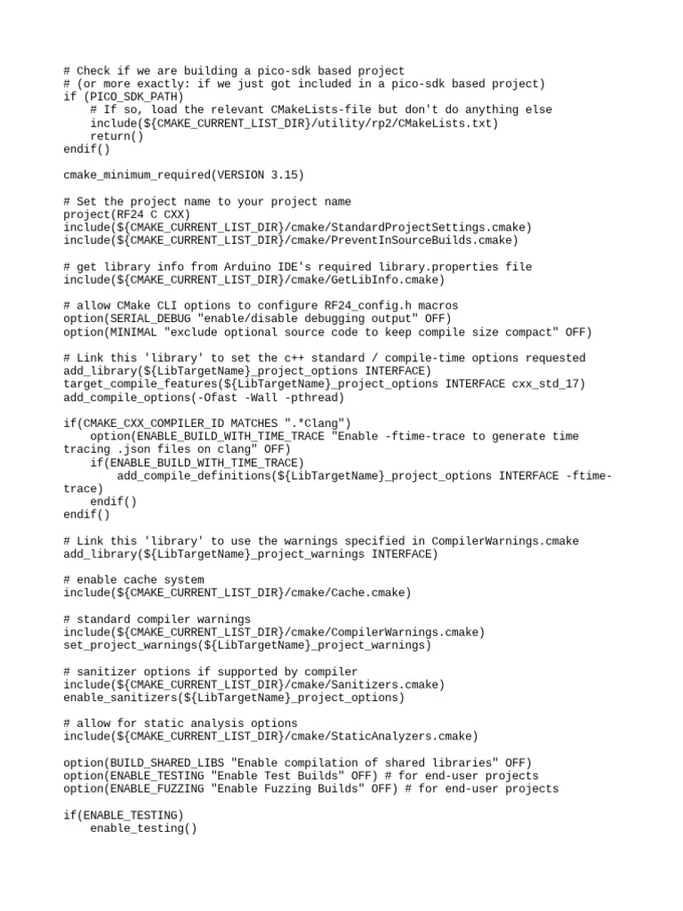 CMake Lists | PDF | Library (Computing) | Software Engineering CMake Lists | PDF | Library (Computing) | Software Engineering