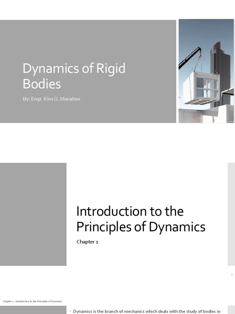 Introduction To The Principles of Dynamics | PDF | Force | Kinematics