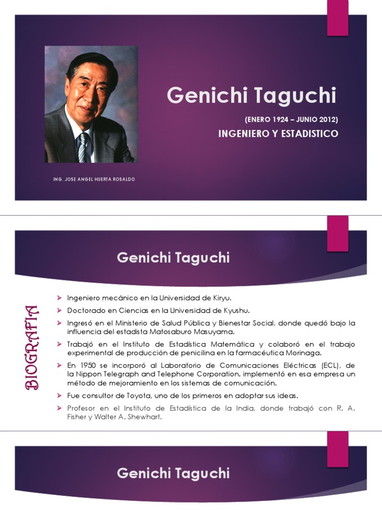Taguchi | PDF | Calidad (comercial) | Función de pérdida