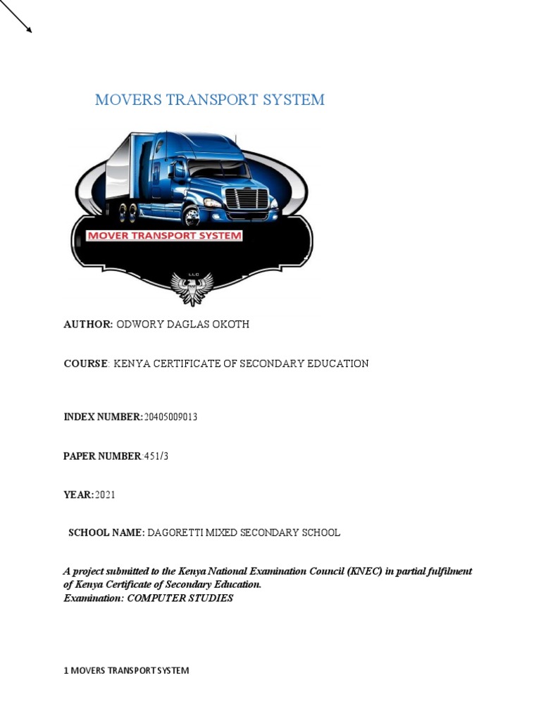 Movers Transport System 1837 | PDF | Truck | Transport
