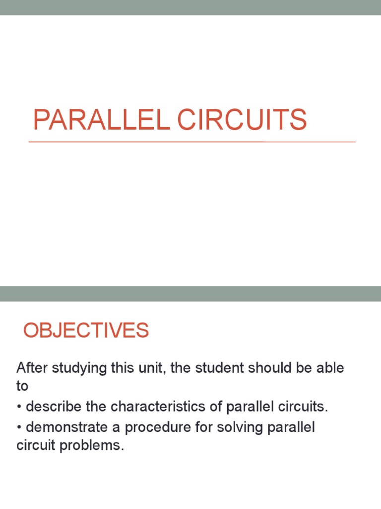 3. PARALLEL CIRCUITS | PDF | Series And Parallel Circuits | Electrical ...